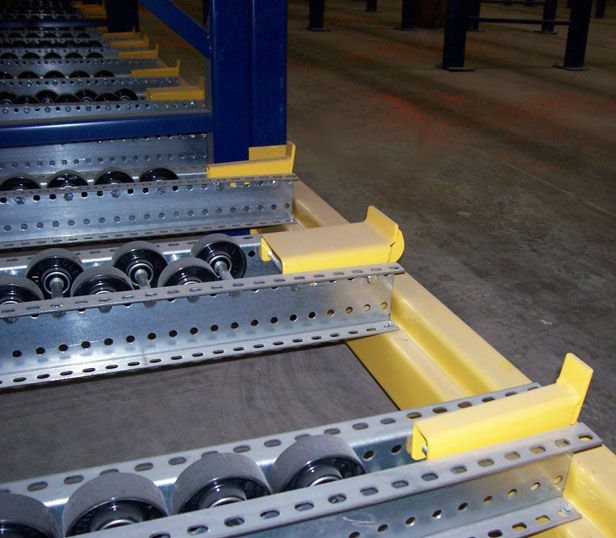 Corrosion protection pallet flow rail, pallet stretching system, pallet ...